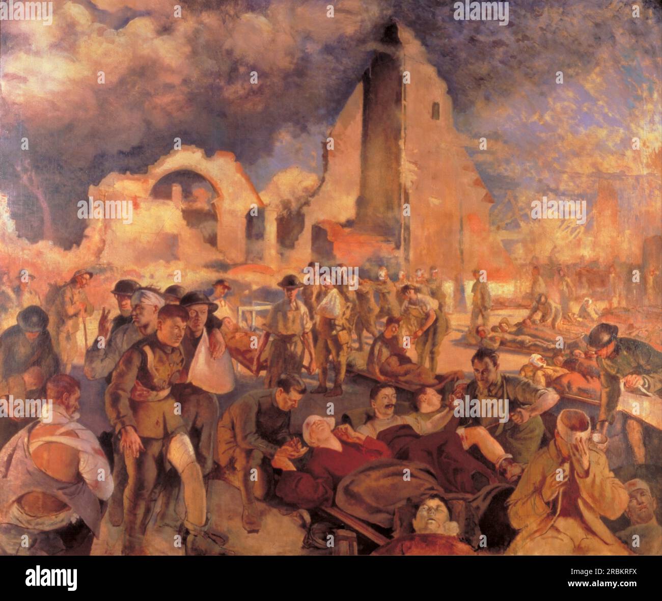 An Advanced Dressing Station in France 1918 by Henry Tonks Stock Photo ...