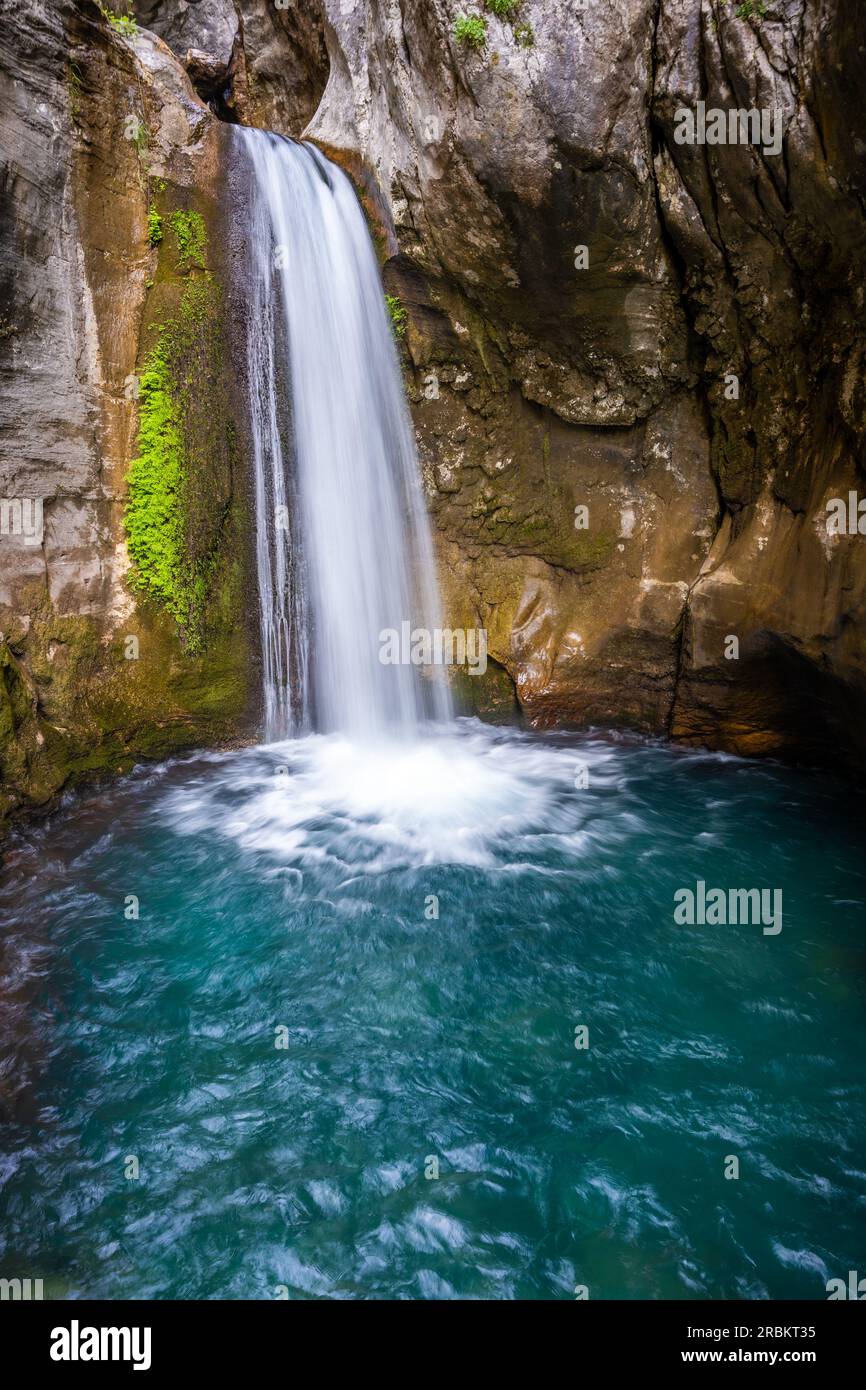 Sapadere canyon with river and waterfalls in the Taurus mountains near ...