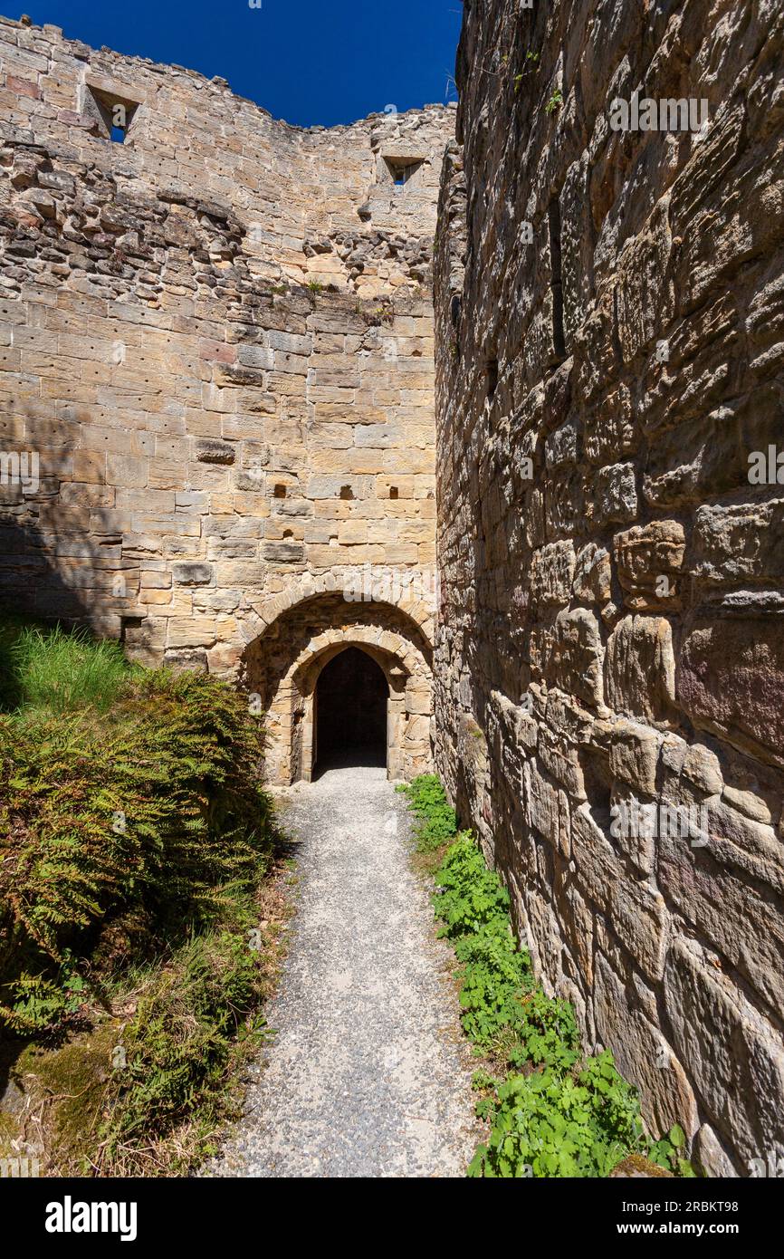 Ruins of Nordburg Lichtenstein in Lichtenstein, Hassberge Nature Park ...