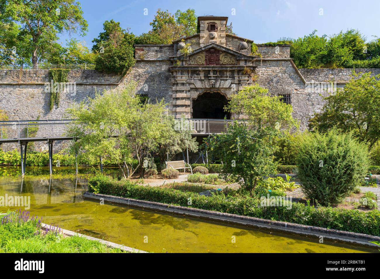 The Zeller Gate at the old garden show grounds in Würzburg below the ...