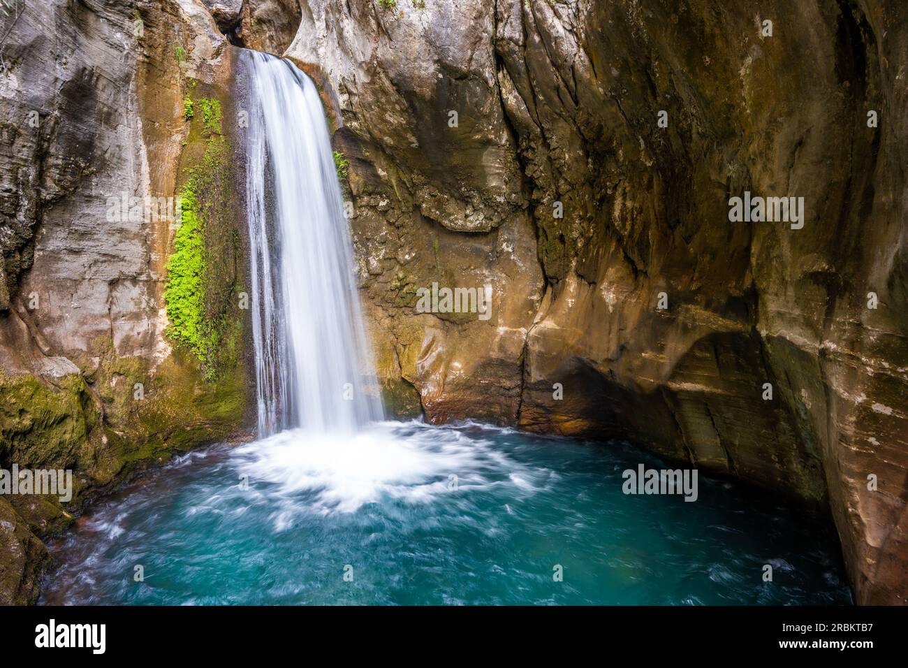 Sapadere canyon with river and waterfalls in the Taurus mountains near ...