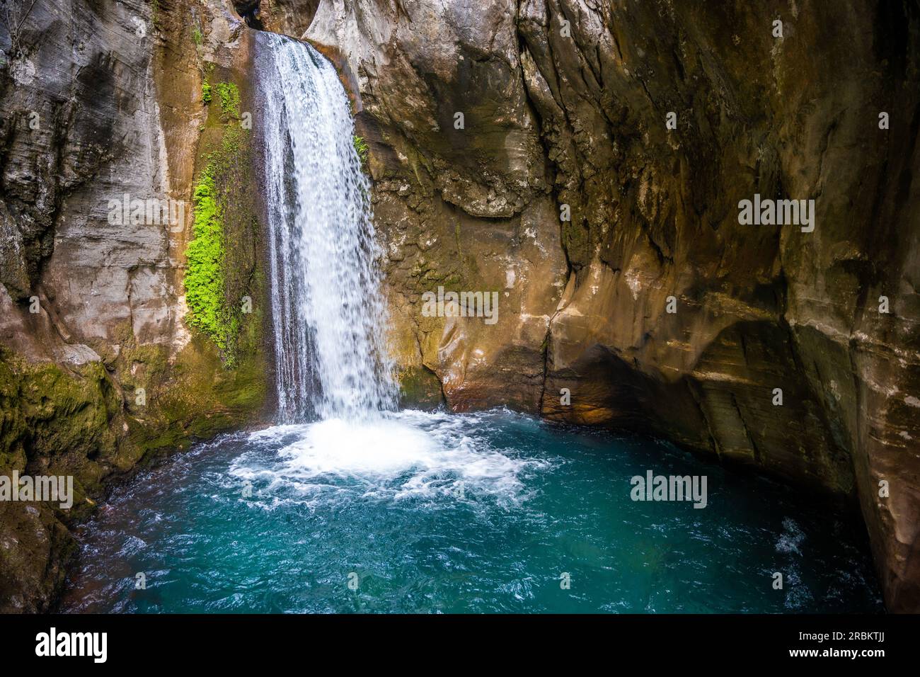 Sapadere canyon with river and waterfalls in the Taurus mountains near ...