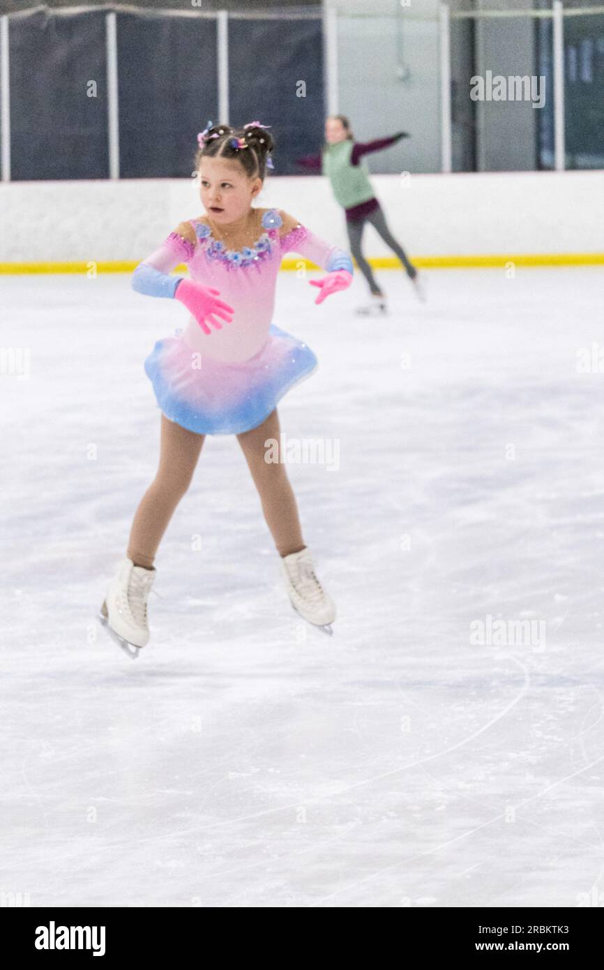 Figure skating practice Stock Photo - Alamy