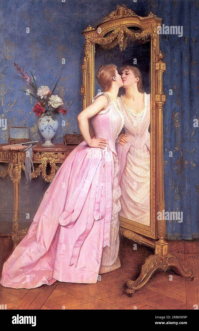 Vanity 1890 by Auguste Toulmouche Stock Photo - Alamy