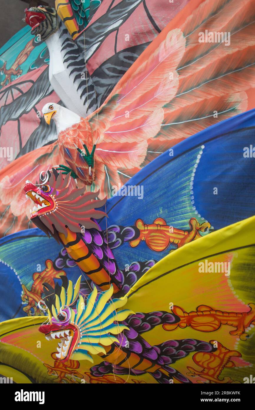 SE Asian kite patterns from kite display in a market Stock Photo - Alamy