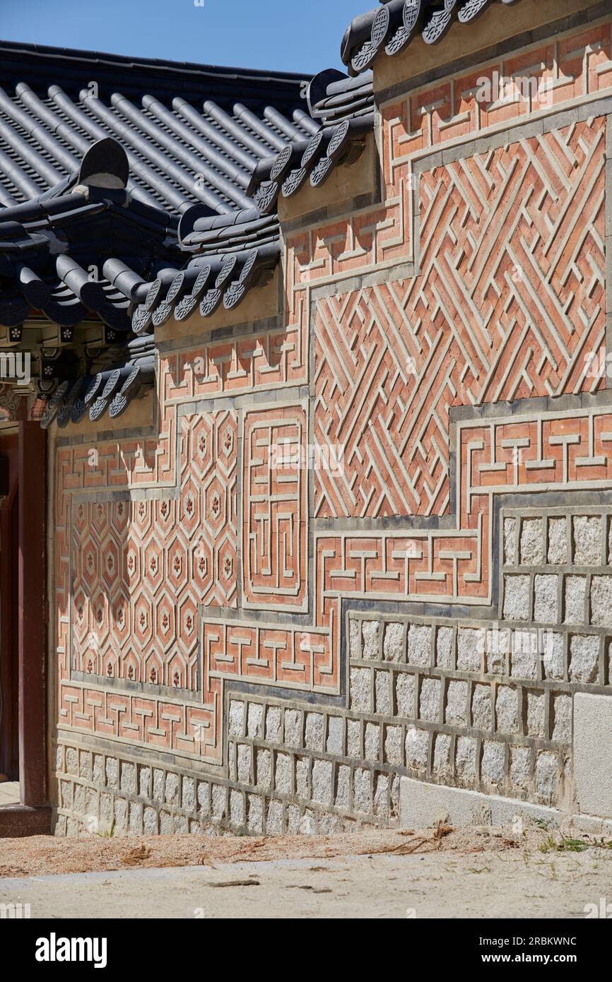 Korean traditional house, old palace, stone wall Stock Photo - Alamy