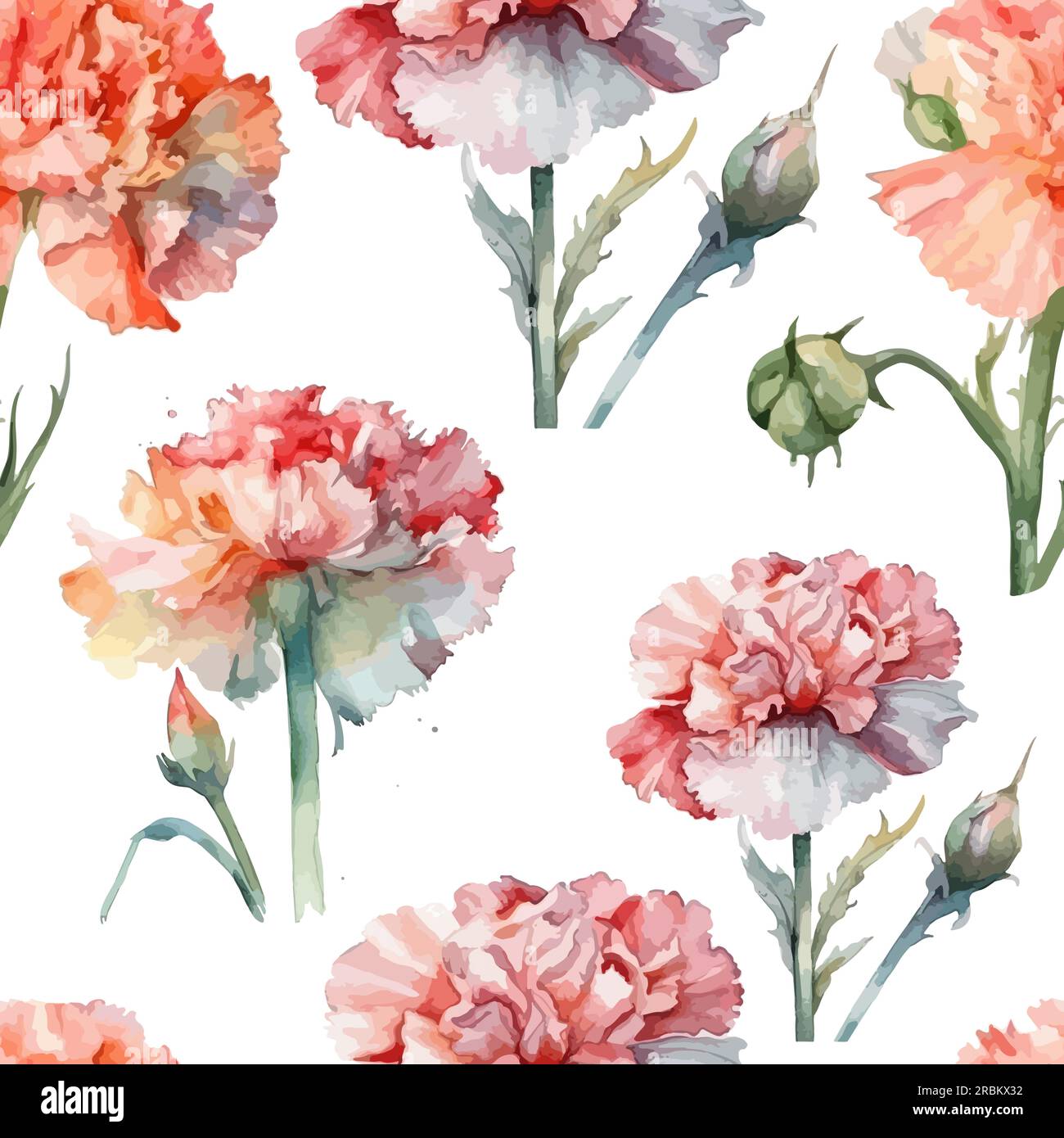 Vector pink carnations bouquet hi-res stock photography and images - Alamy
