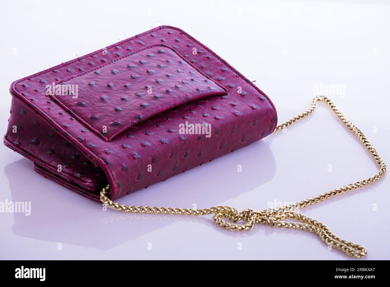 Hand Bags Golden Chain strap White Backdrop Background Stock Photo - Alamy