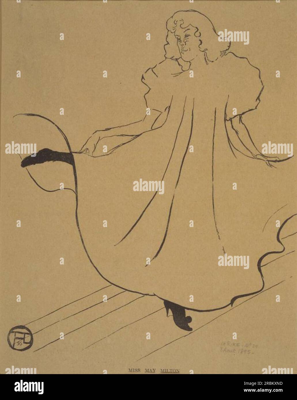 Miss May Milton, from Le Rire 1895 by Henri de Toulouse-Lautrec Stock ...