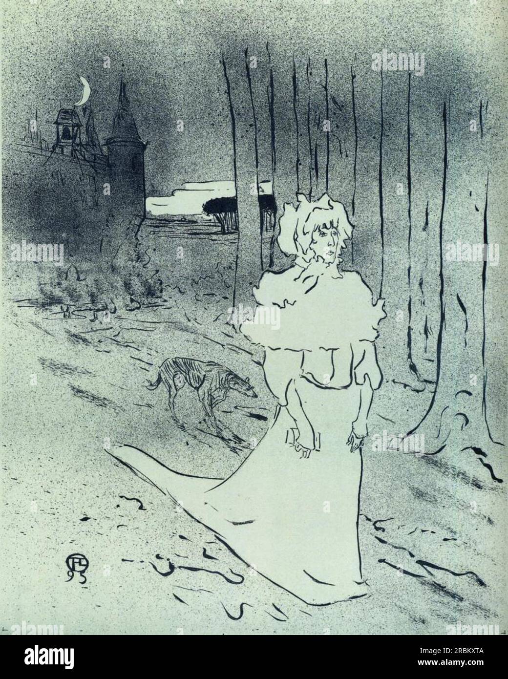 The Chatelaine (The Tocsin) 1895 by Henri de Toulouse-Lautrec Stock ...