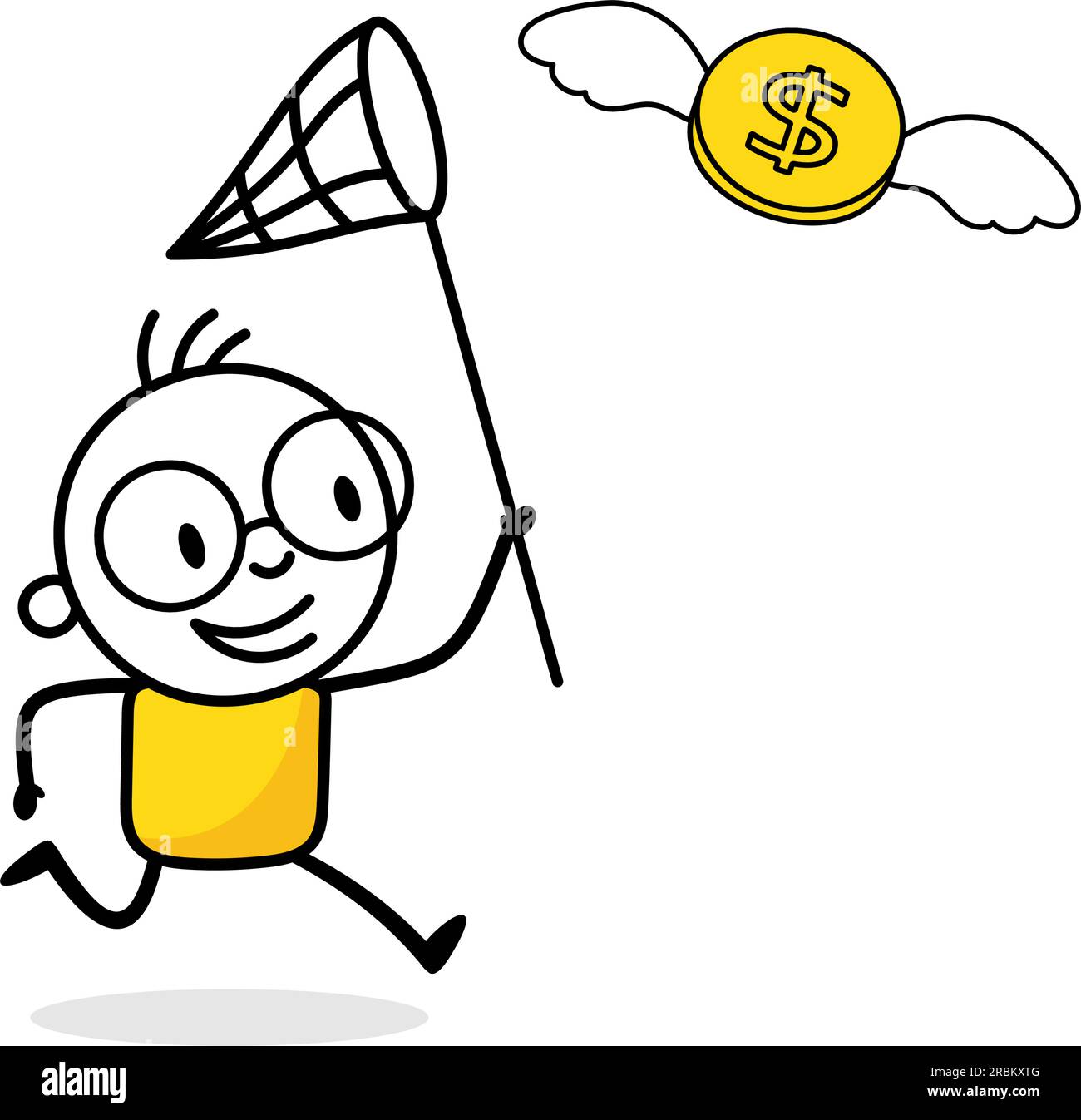 Kid flying dollar hi-res stock photography and images - Alamy