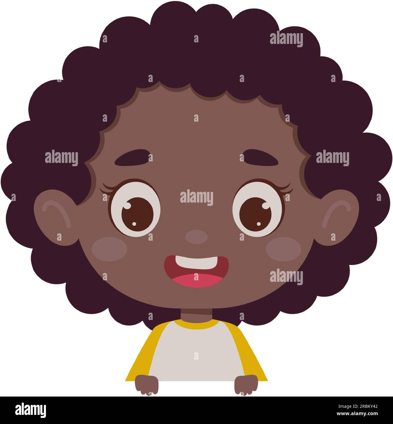 Cute little kid girl. Template for children design. Cartoon schoolgirl ...