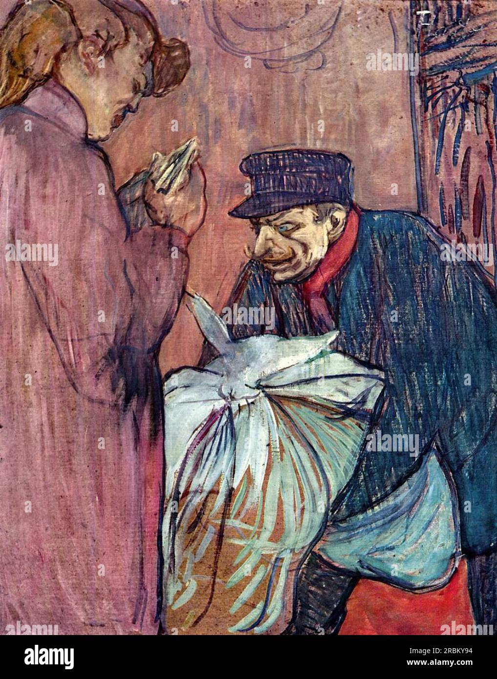 The Laundryman Calling at the Brothal 1894 by Henri de Toulouse-Lautrec ...