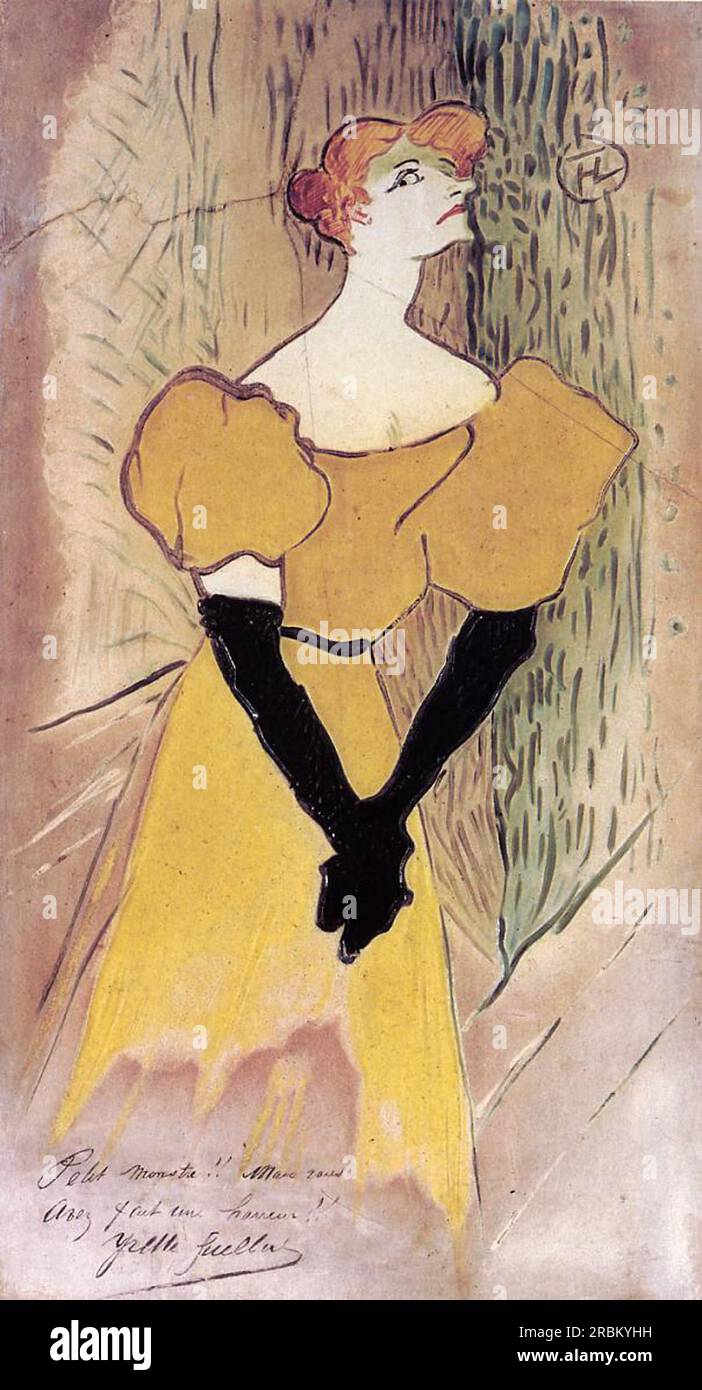 Yvette Guilbert 1895 by Henri de Toulouse-Lautrec Stock Photo - Alamy