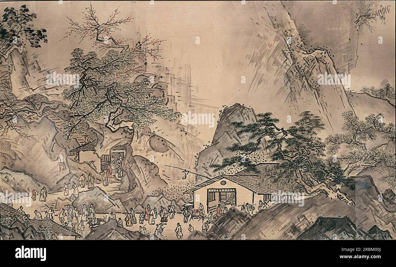 Sesshu ink landscape hi-res stock photography and images - Alamy