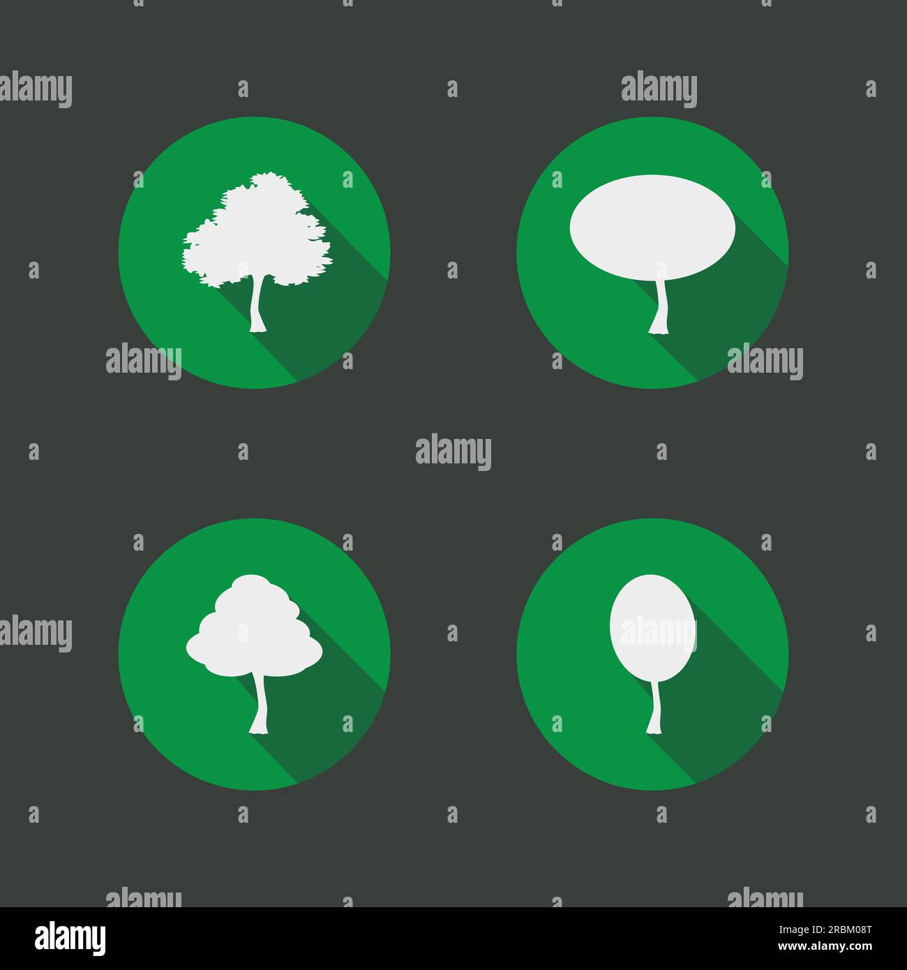 Tree of circular foliage Stock Vector Images - Alamy