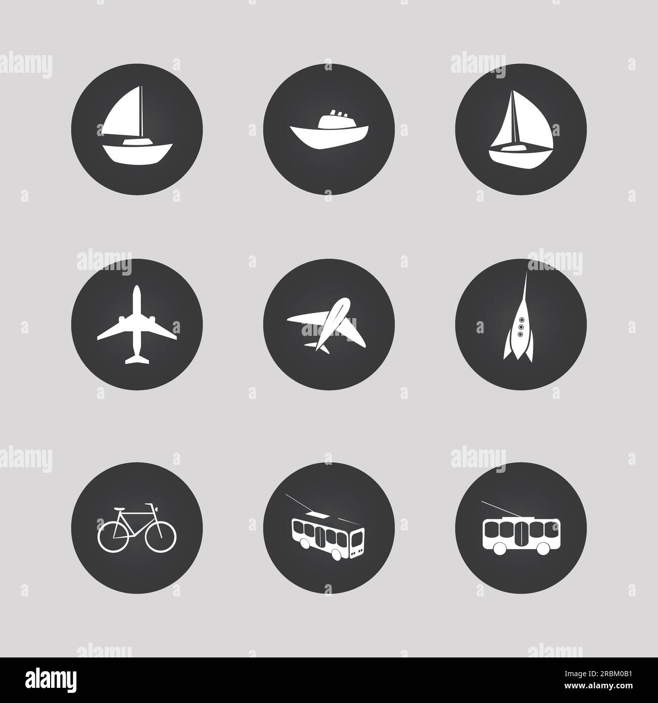 Transportation Icons Set Stock Vector Image & Art - Alamy