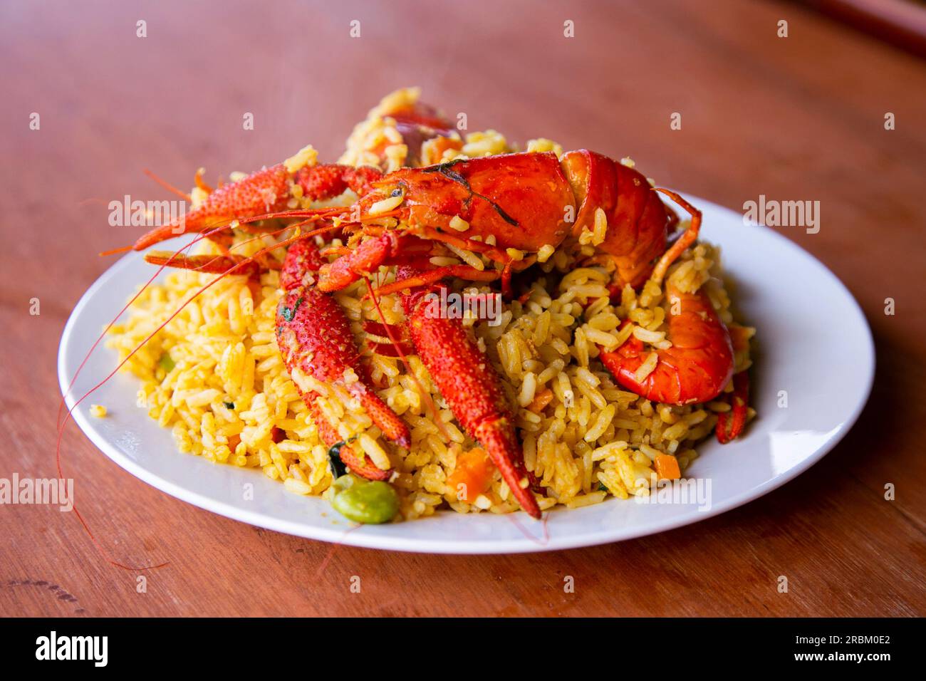 Peruvian rice with shrimp, traditional recipe from the city of Arequipa ...
