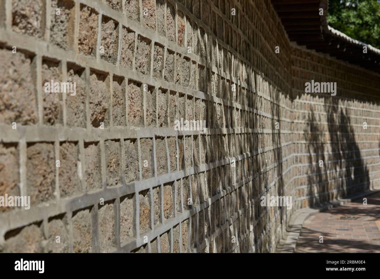 Korean traditional house, old palace, stone wall Stock Photo - Alamy