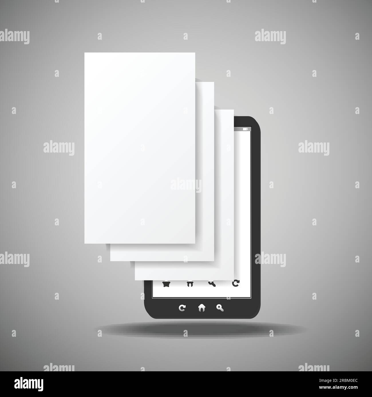 Smartphone With Layers - Business Illustration Stock Vector Image & Art ...