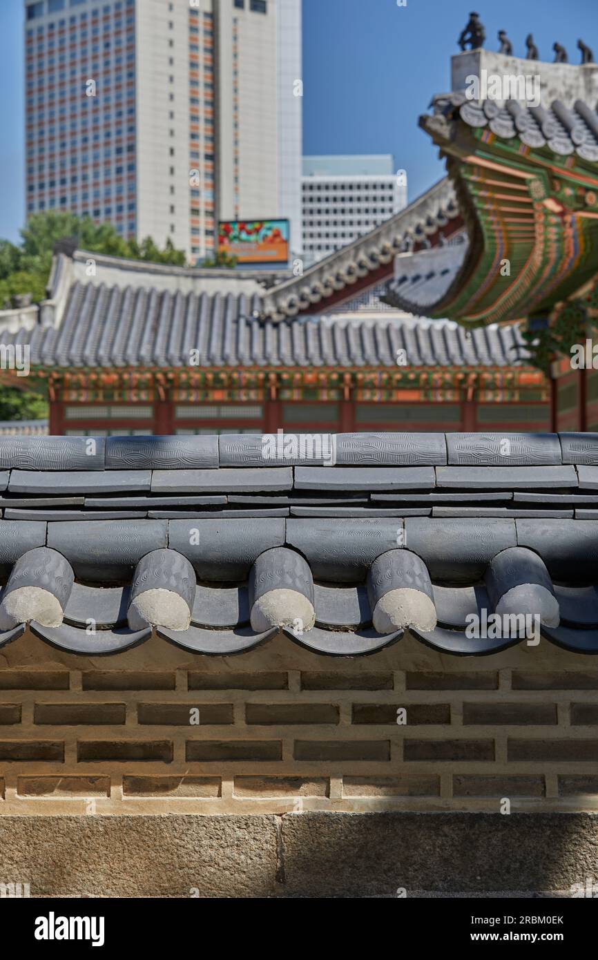 Korean traditional house, old palace, stone wall Stock Photo - Alamy