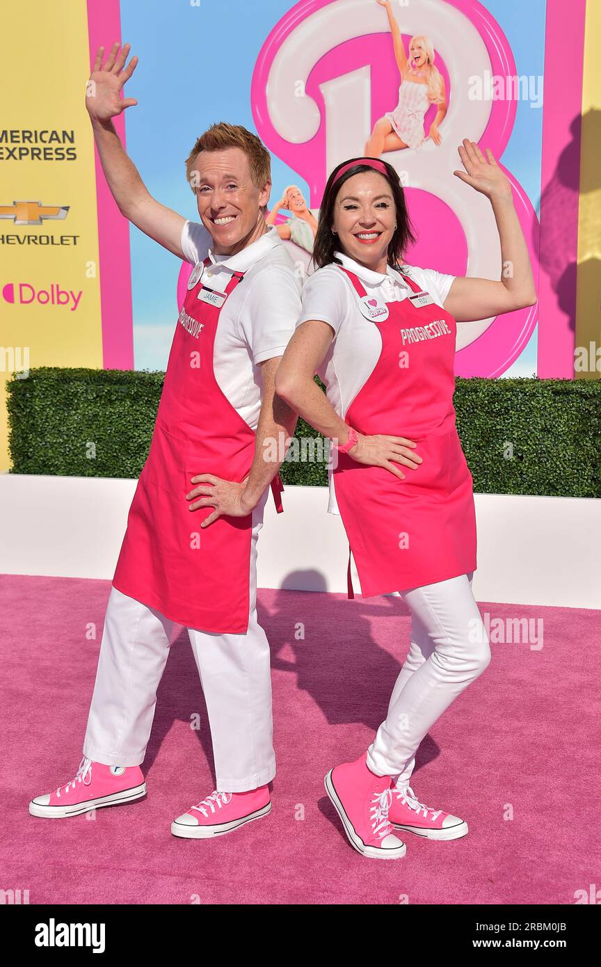 Jim Cashman aka Jamie und Stephanie Courtney aka Flo bei der ...