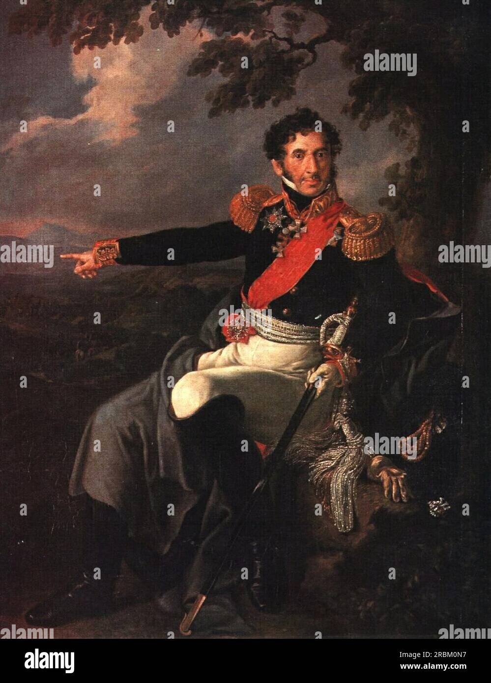 Portrait of the Prince P. I. Bagration 1815 by Vasily Tropinin Stock ...