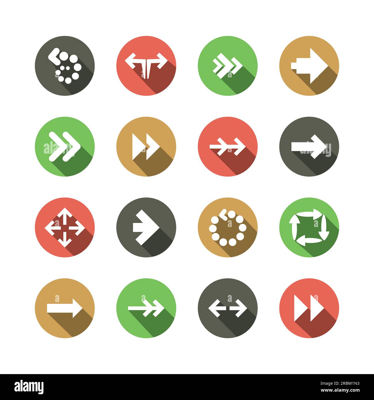 Set of Flat Arrow Icon Designs Stock Vector Image & Art - Alamy