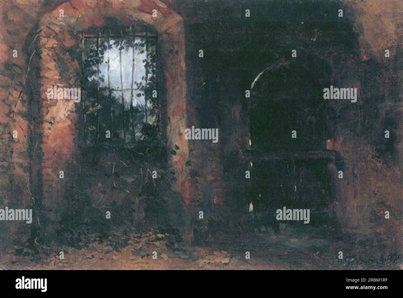 Cellar Window in Heidelberger Schloß 1871 by Wilhelm Trübner Stock ...