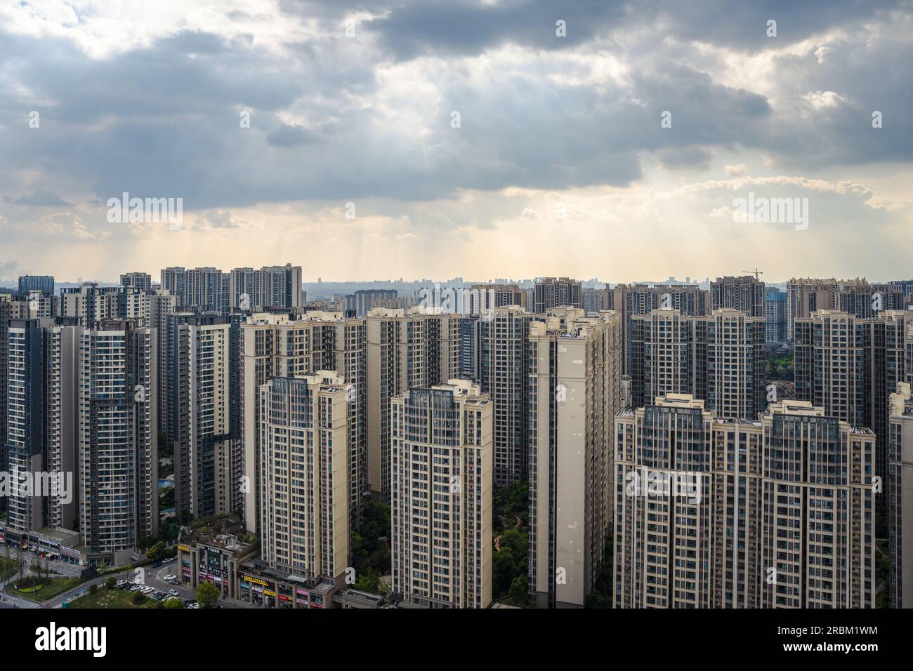 The cloudy weather in Chengdu city Stock Photo - Alamy