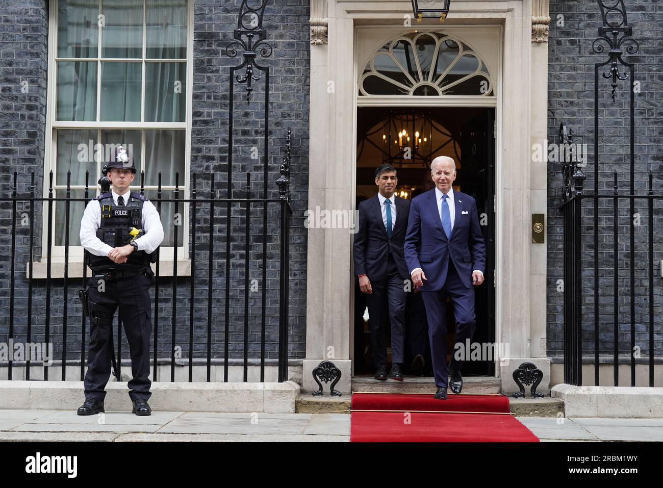 US President Joe Biden leaves 10 Downing Street, London, following a ...