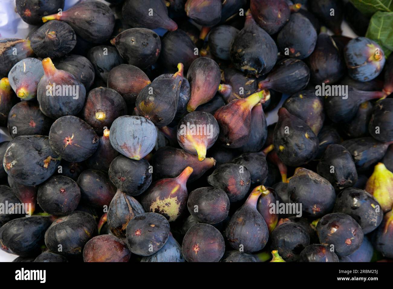 Figs at a stall in the central fruit and vegetable market in Arequipa ...