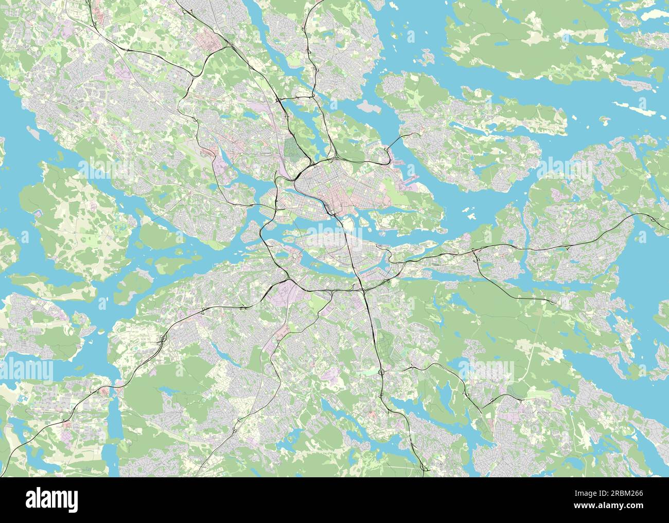 Vector Map of Stockholm, Sweden Stock Vector Image & Art - Alamy