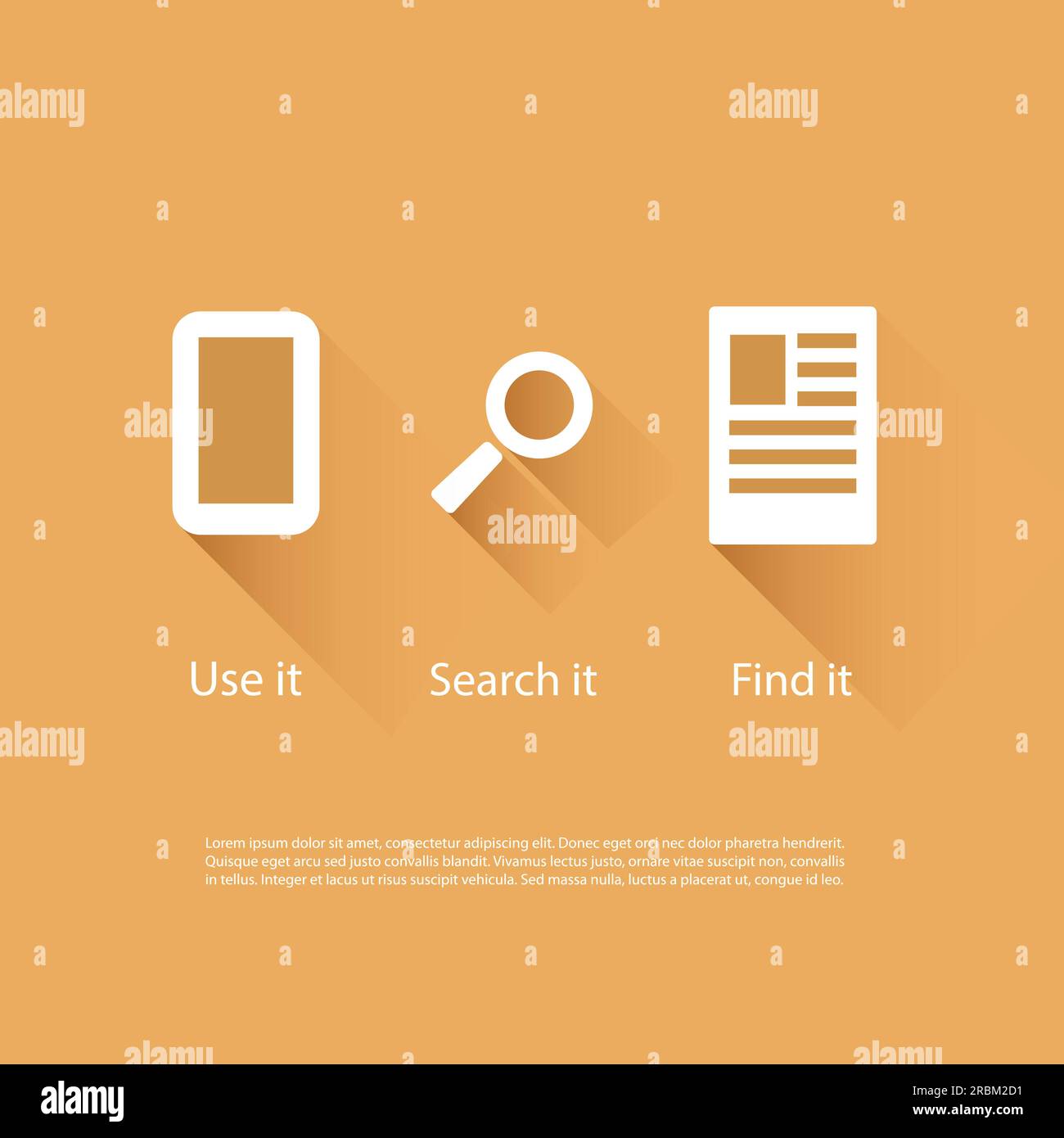 Icons Set - Flat UI Design Stock Vector Image & Art - Alamy