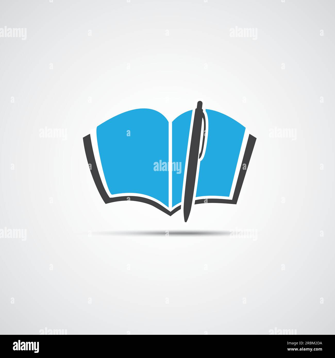 Blue pen in open Stock Vector Images - Alamy