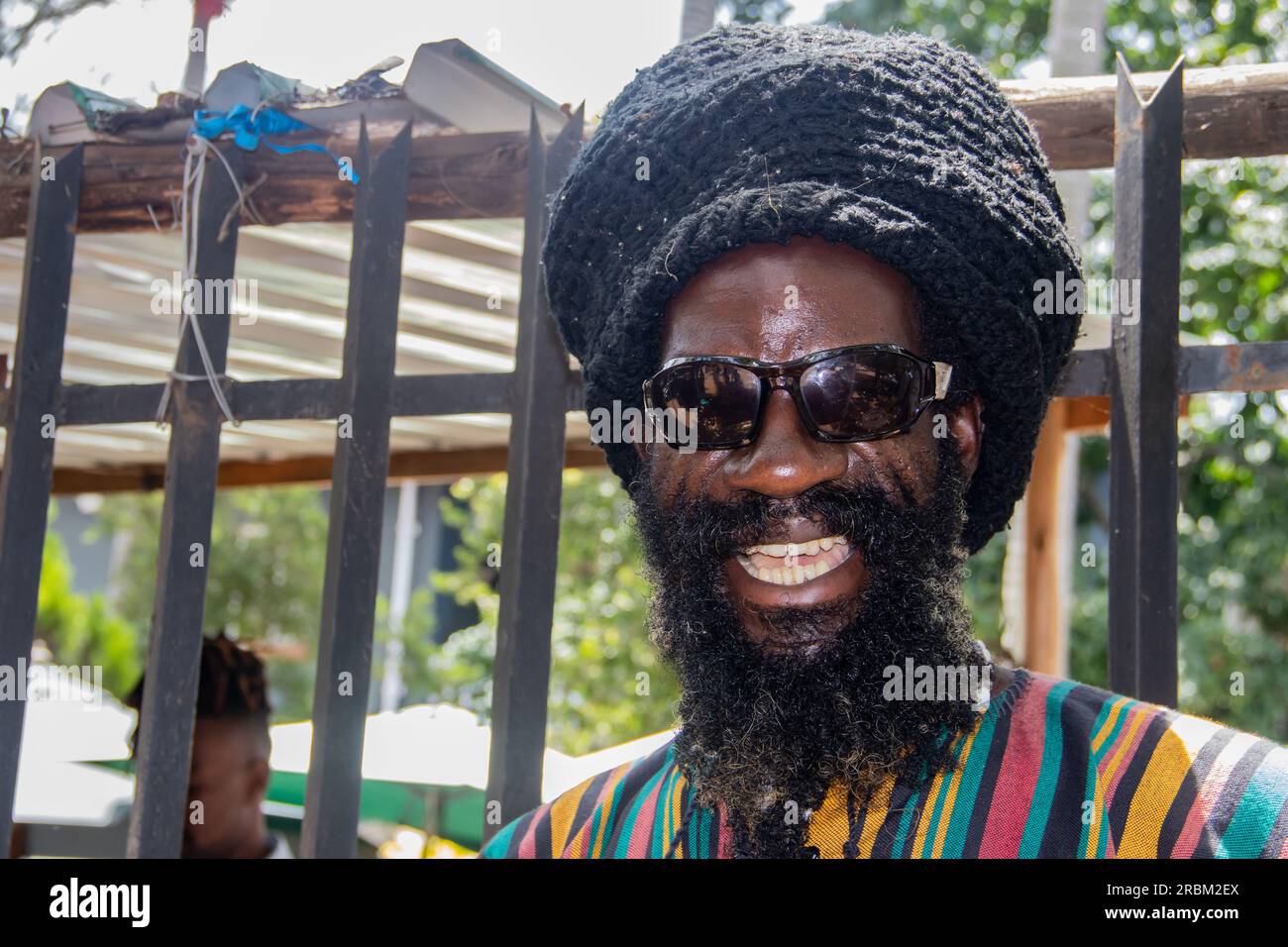 Portrait of Rastafari artist on the streets of Harare, in Zimbabwe ...