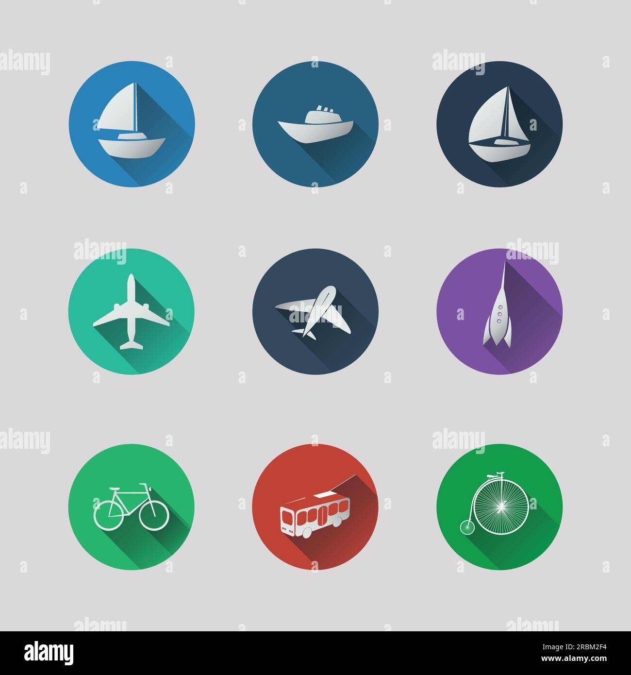 Flat UI Icons for Web and Mobile Applications - Transportation Stock ...