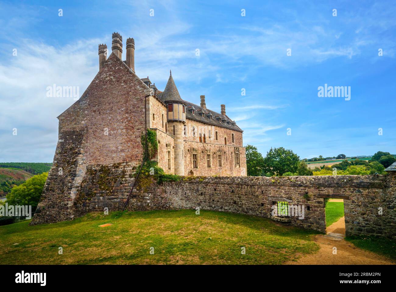 The Chateau de la Roche Jagu Castle, Brittany, France, Europe Stock ...