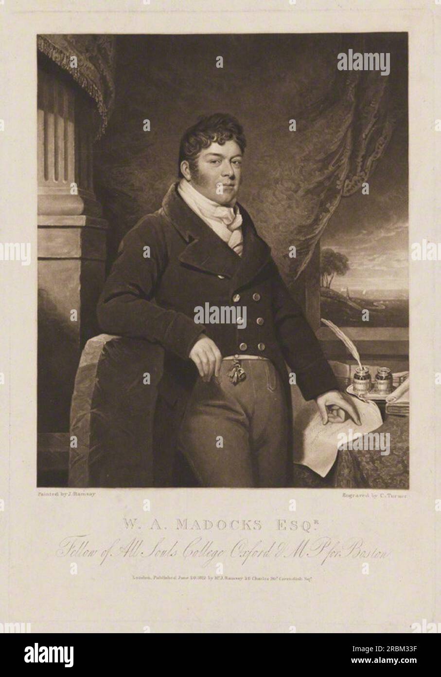 William Alexander Madocks 1812 by Charles Turner Stock Photo - Alamy