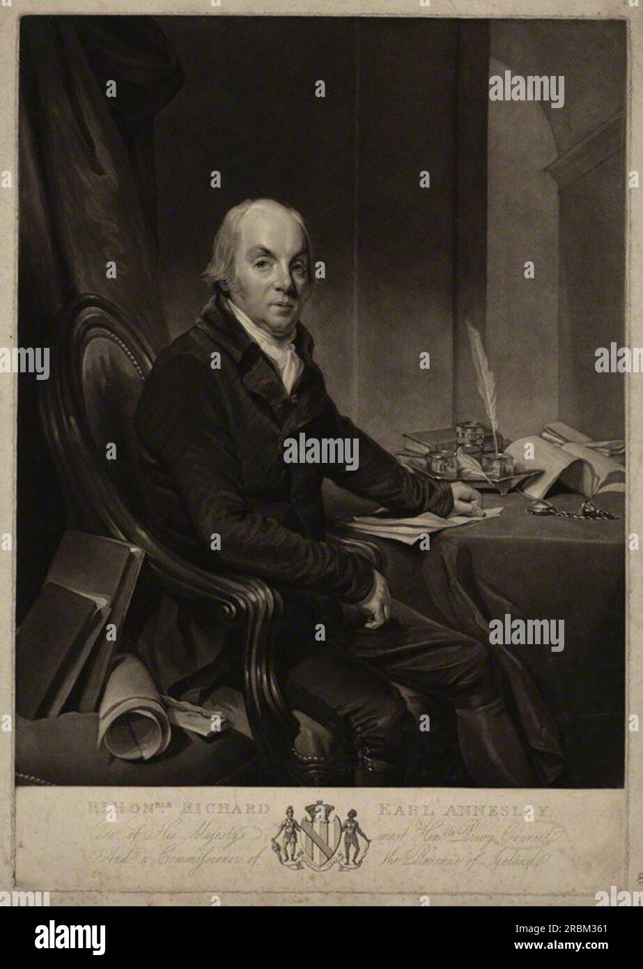 Richard Annesley, 2nd Earl Annesley 1806 by Charles Turner Stock Photo ...