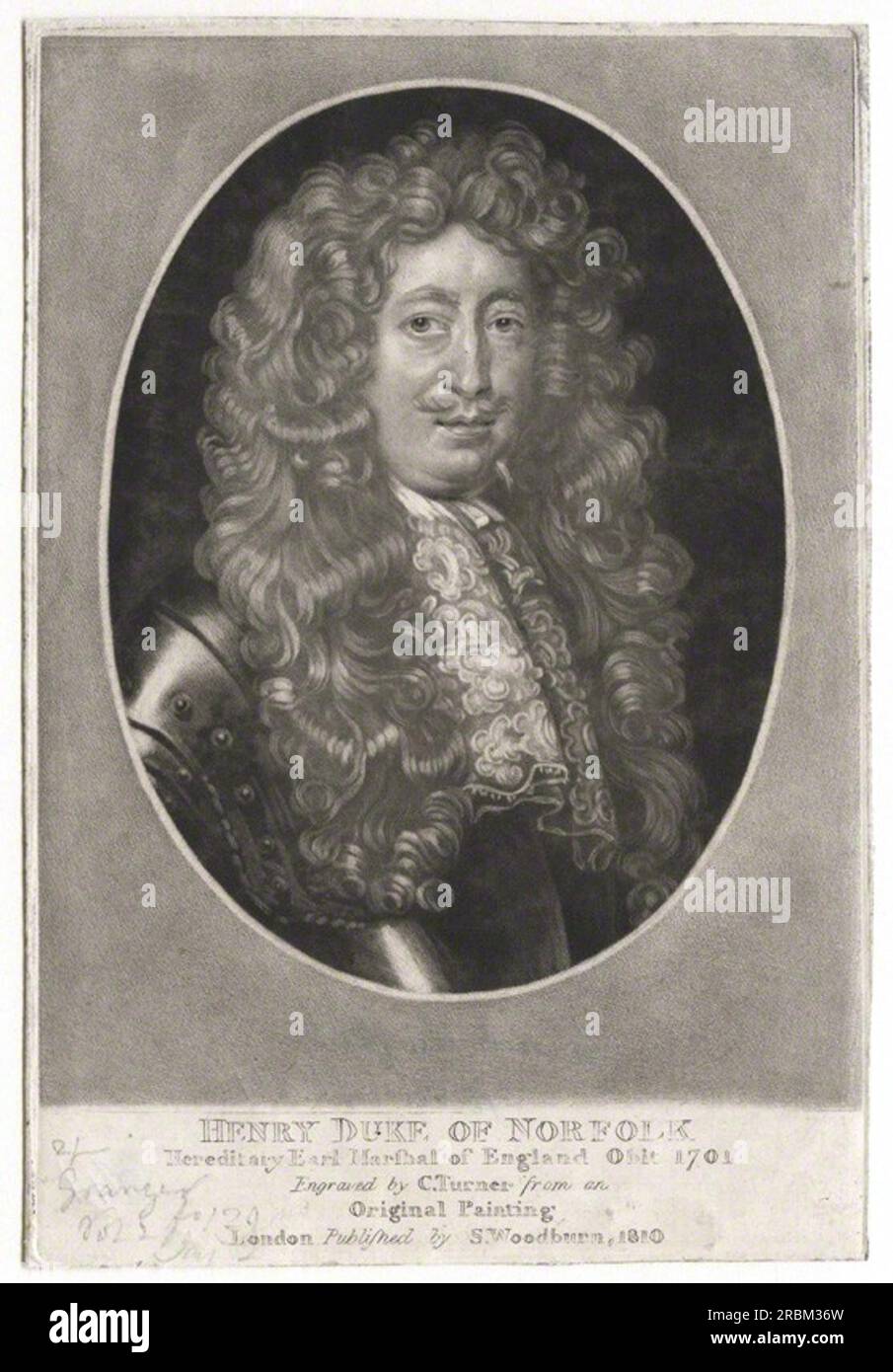 Henry Howard, 6th Duke of Norfolk 1810 by Charles Turner Stock Photo ...