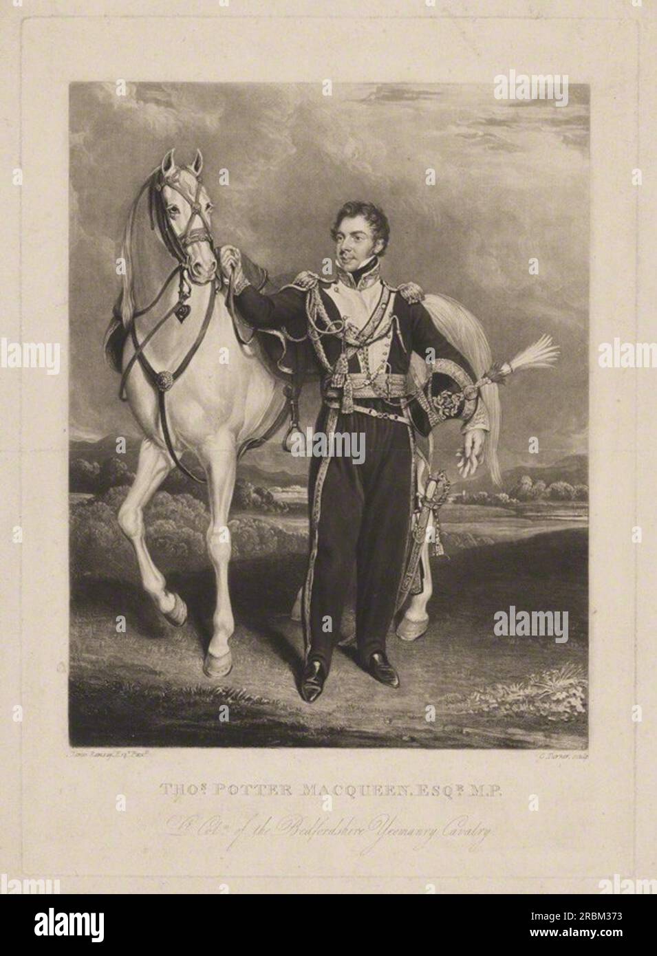 Thomas Potter Macqueen by Charles Turner Stock Photo - Alamy