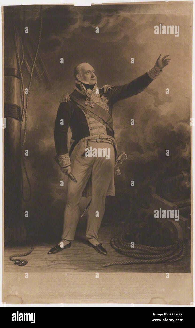 Edward Pellew, 1st Viscount Exmouth 1818 by Charles Turner Stock Photo ...