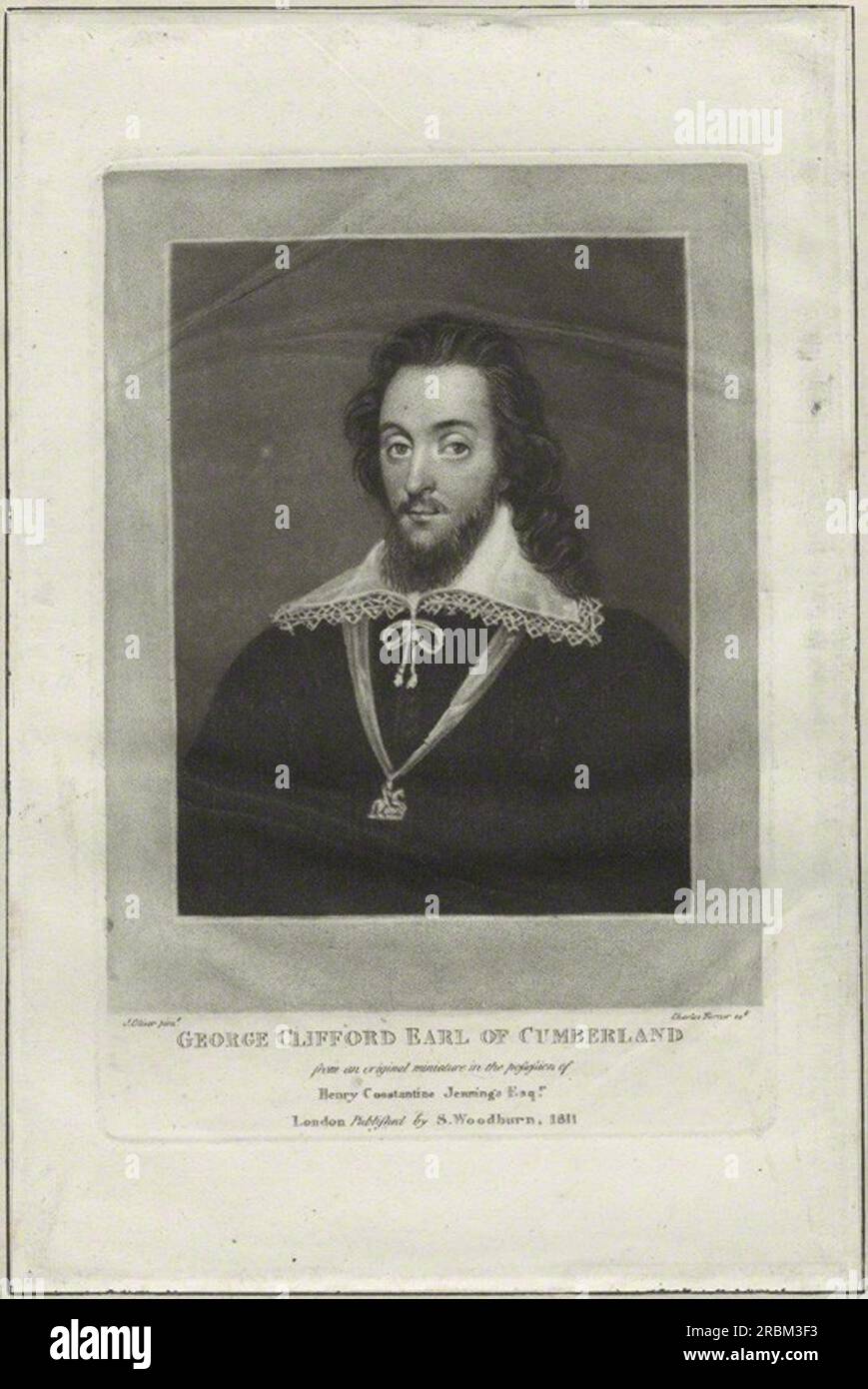 George Clifford, 3rd Earl of Cumberland 1811 by Charles Turner Stock ...