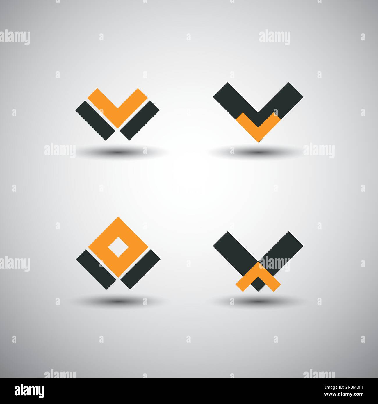 Collection of Minimalist Icon Designs - Corporate Identity Icons Stock ...