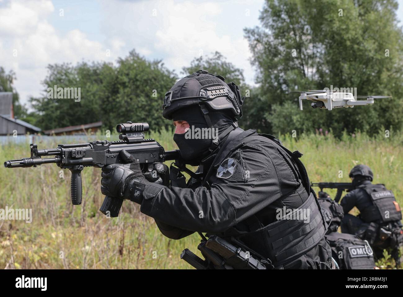 July 10.2023. Russia. Moscow oblast. Employees of the special forces of ...