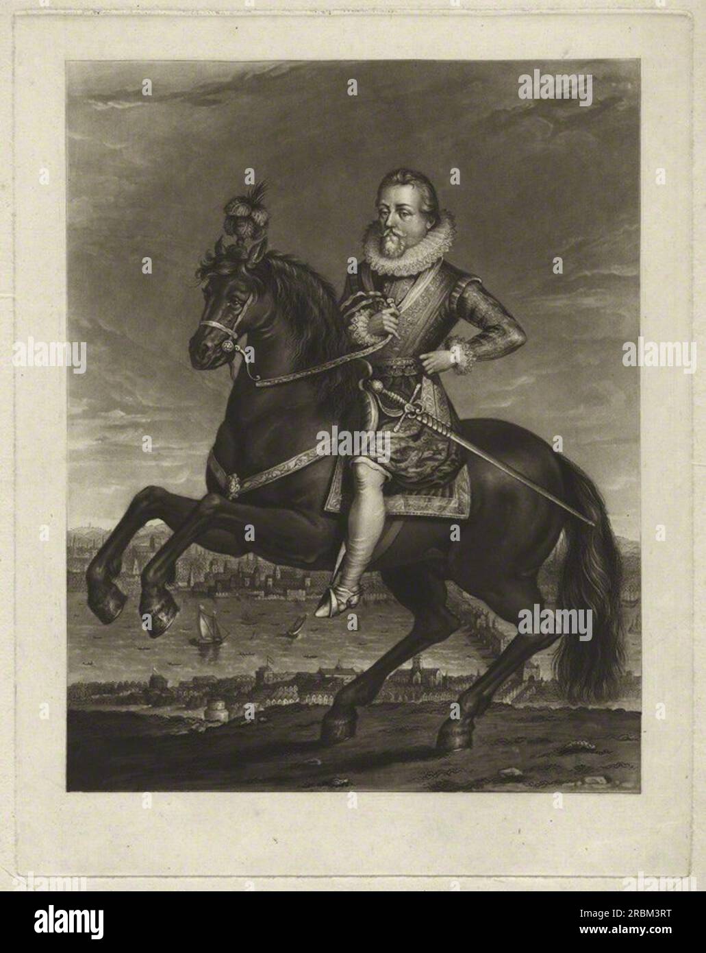 King James I of England and VI of Scotland 1814 by Charles Turner Stock ...