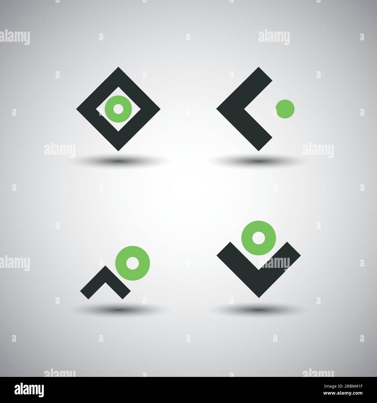 Collection of Minimalist Icon Designs - Corporate Identity Icons Stock ...