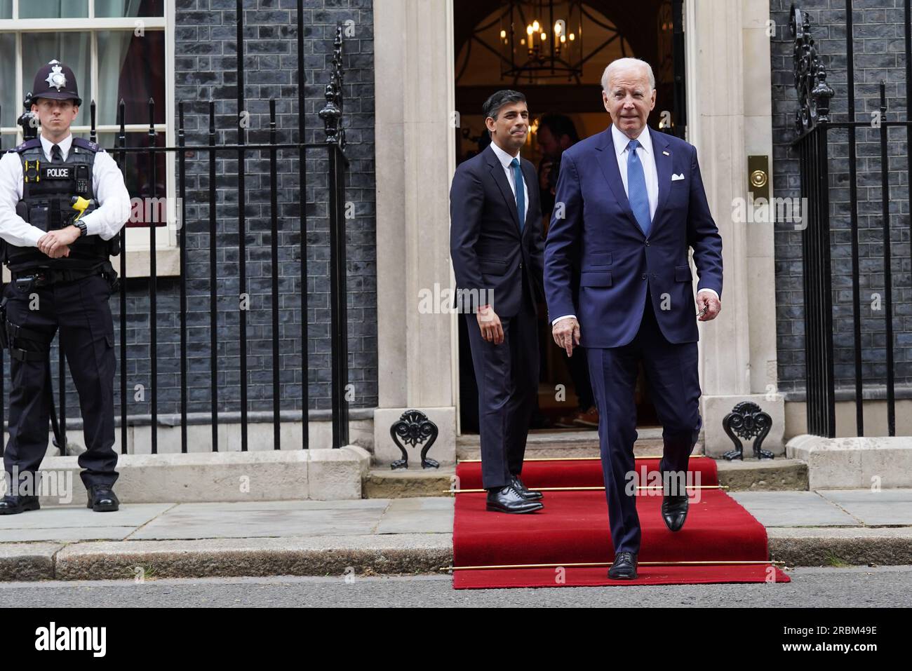 US President Joe Biden leaves 10 Downing Street, London, following a ...