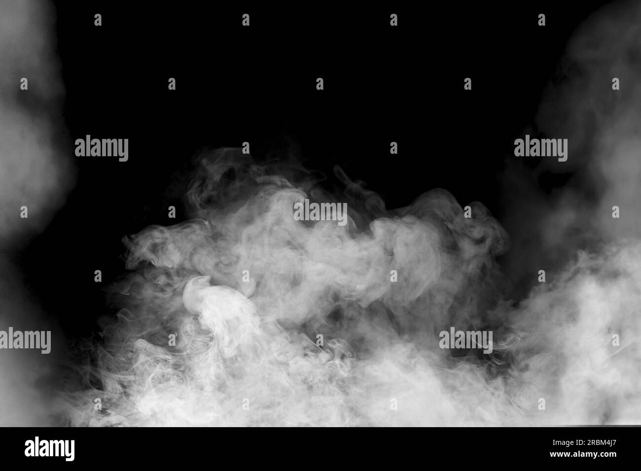 Cloud of white smoke on black background Stock Photo - Alamy